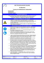 Betriebsanweisung: Umgang mit kraftbetriebenen Arbeitsmitteln
