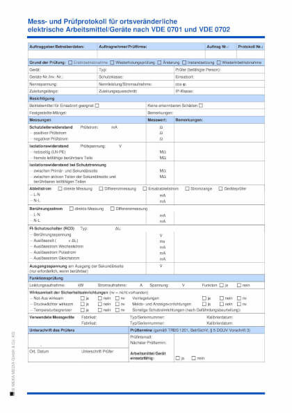 Downloadpaket für ortsveränderliche elektrische Arbeitsmittel